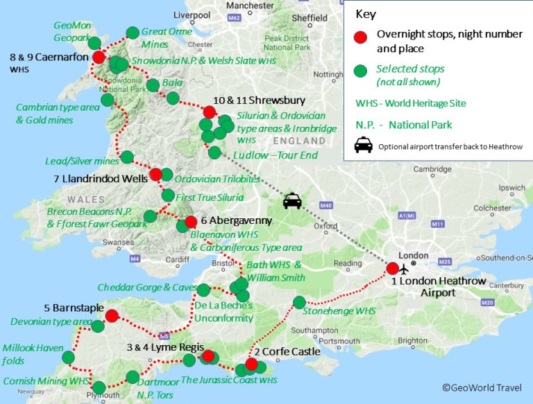 England & Wales 2023: Jurassic Coast & the Complete Geologic Timescale ...